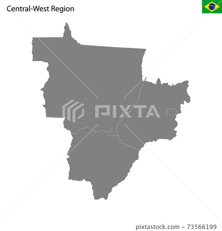 High Quality map Central-West region of Brazil,... - Stock Illustration ...