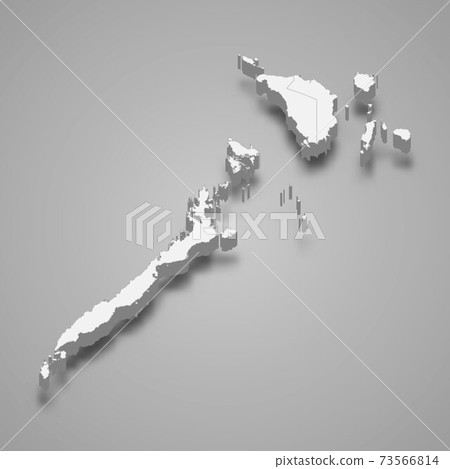 3d isometric map of Mimaropa is a region of... - Stock Illustration ...