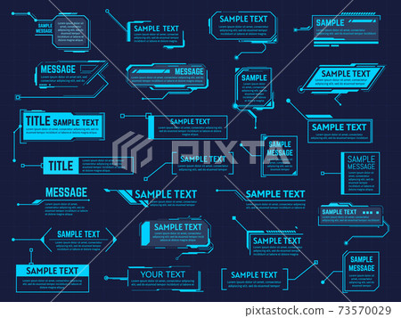 Futuristic callouts titles. Info boxes, digital... - Stock Illustration ...