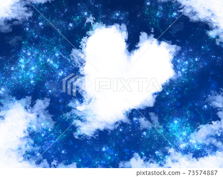 A fantastic night sky seen through the gaps in... - Stock Illustration ...