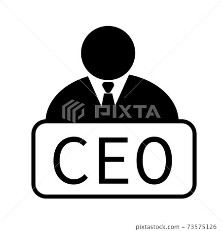 chief executive officer icon on white... - Stock Illustration [73575126 ...