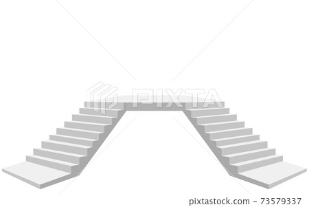 Two-way stairs on the white background - Stock Illustration [73579337 ...
