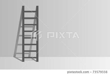 fixed ladder with light in the white wall - Stock Illustration ...