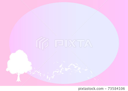 Cute background frame of cherry tree (horizontal) - Stock Illustration ...