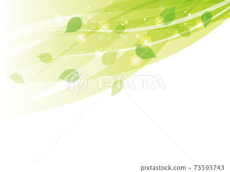 Green leaves fluttering in the wind - Stock Illustration [73593743] - PIXTA