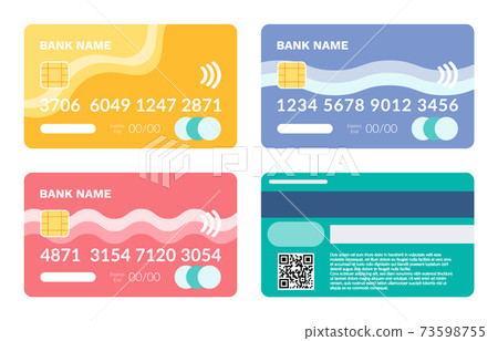 Credit Card with Number and Code Plastic Item - Stock Illustration ...
