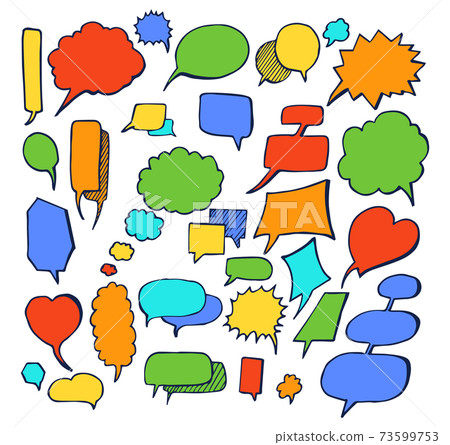 Bubbles Hand Drawn Elements Vector Illustration - Stock Illustration ...