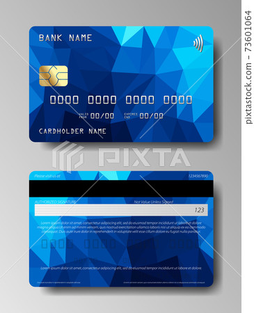 Plastic bank card. Vector - Stock Illustration [73601064] - PIXTA