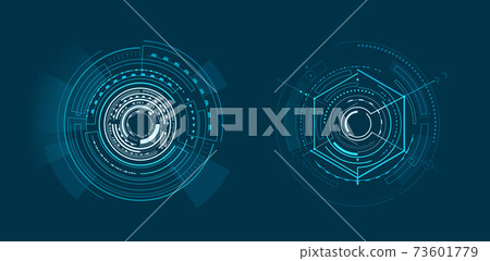 Two Templates of Bright Interface Geometric Banner - Stock Illustration ...