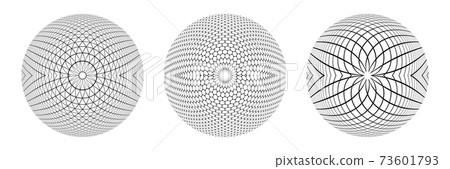 Abstract geometric round shapes. 3D illusion. - Stock Illustration ...