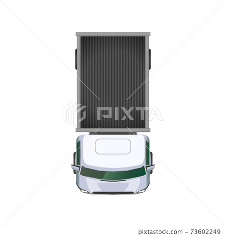 Top view of realistic glossy white track, car... - Stock Illustration ...