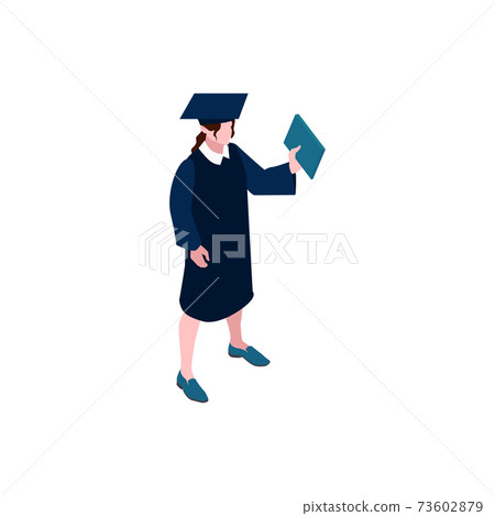 Isometric Graduating Student Icon - Stock Illustration [73602879] - PIXTA