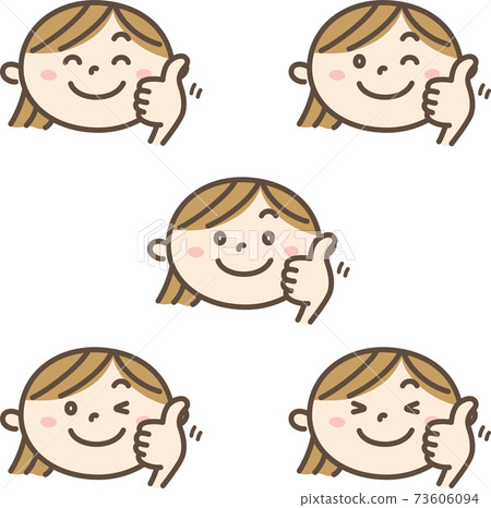 Illustration of a smiling woman giving a goo... - Stock Illustration ...