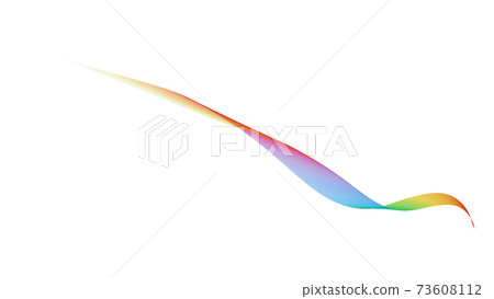 7 color wave background line white background - Stock Illustration ...