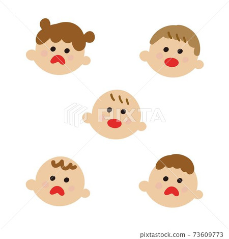Faces of various children Kyoton - Stock Illustration [73609773] - PIXTA