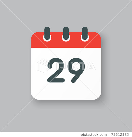 Vector icon calendar day number 29, 29th day month - Stock Illustration ...