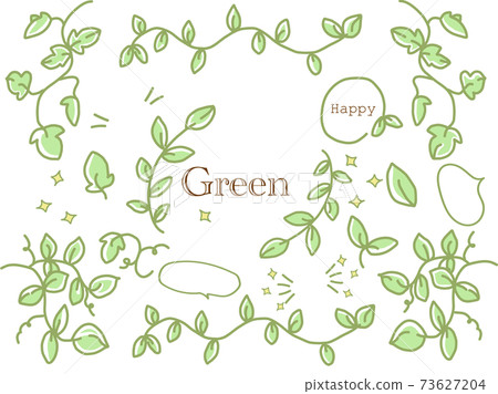 Natural leaf decoration material - Stock Illustration [73627204] - PIXTA
