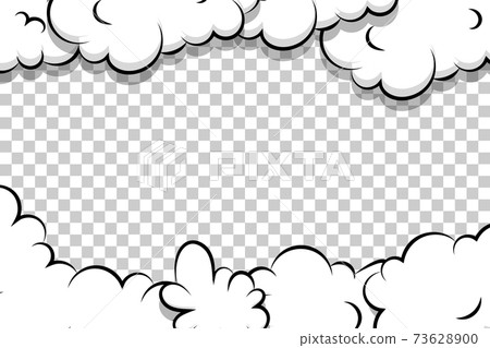 artoon puff cloud template on transparent... - Stock Illustration ...