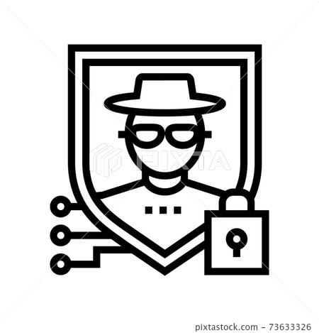 security people value line icon vector... - Stock Illustration ...