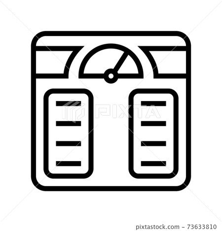 weight controling line icon vector illustration - Stock Illustration ...