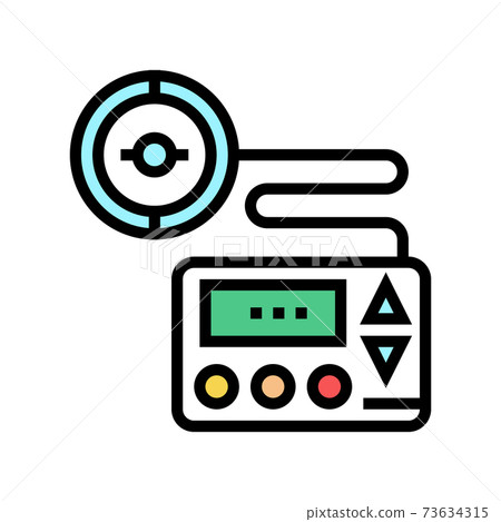 insulin pump color icon vector illustration - Stock Illustration ...
