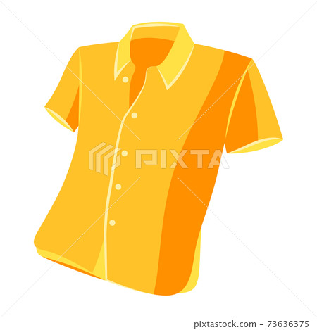 Illustration of male yellow shirt. - Stock Illustration [73636375] - PIXTA