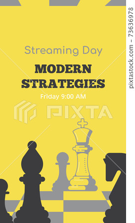 Modern Trendy Story Template for Chess Streaming - Stock Illustration ...