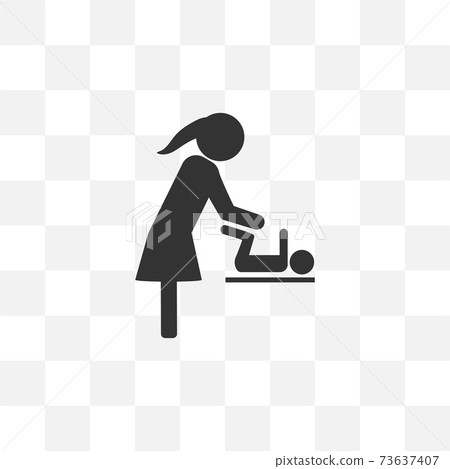 Baby change icon. Vector illustration, flat design-插圖素材 [73637407 ...