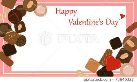 Valentine chocolate assorted frame pink - Stock Illustration [73640322 ...