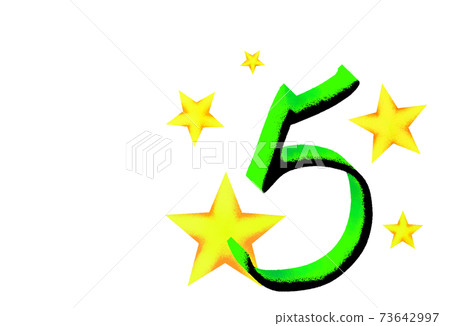 Glitter number 5 - Stock Illustration [73642997] - PIXTA