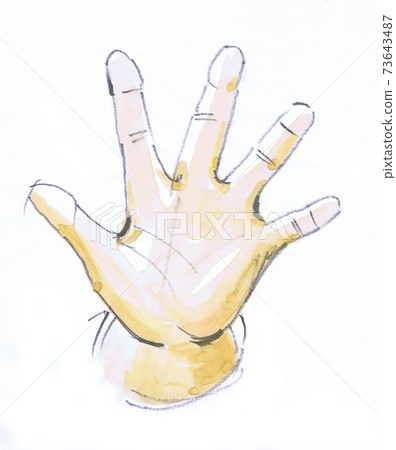 Left Hand Palm Sketch