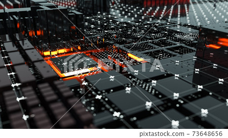 Abstract Central Computer Processors Concept.... - Stock Illustration ...