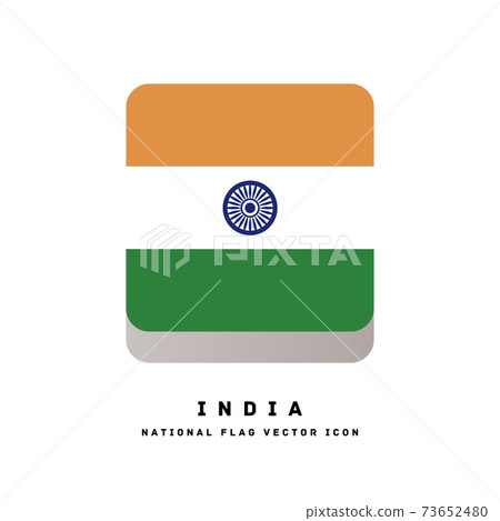 Square icon style flag [India] - Stock Illustration [73652480] - PIXTA