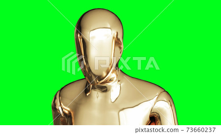 Golden man character animation. Isolate on... - Stock Illustration ...