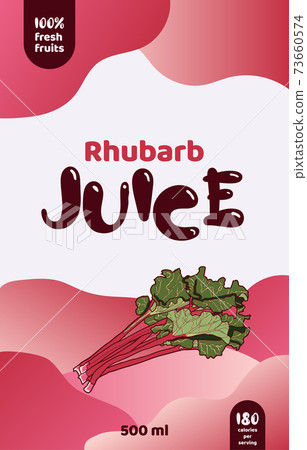 Family recipe Rhubarb juice label template.... - Stock Illustration ...