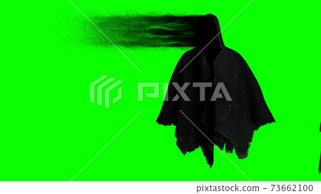 Scary, fear ghost with dark particles. 3d... - Stock Illustration ...