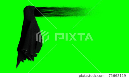 Scary, fear ghost with dark particles. 3d... - Stock Illustration ...