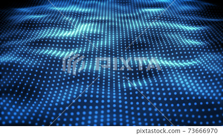 Abstract image CG image of wavy dots - Stock Illustration [73666970 ...