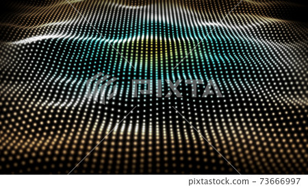 Abstract image CG image of wavy dots - Stock Illustration [73666997 ...