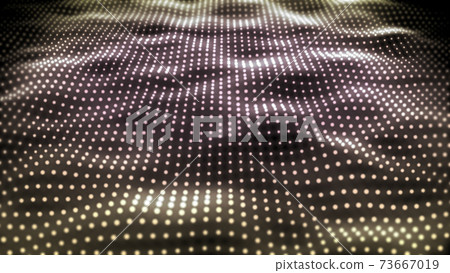 Abstract image CG image of wavy dots - Stock Illustration [73667019 ...