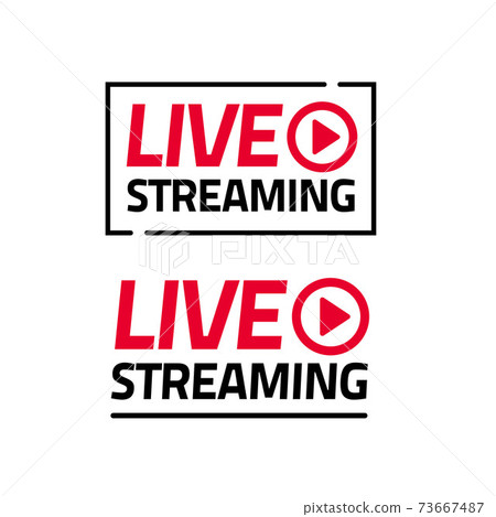 Live streaming icon vector sticker isolated... - Stock Illustration ...