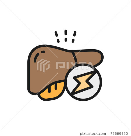 Vector liver obesity, visceral fat flat color... - Stock Illustration ...