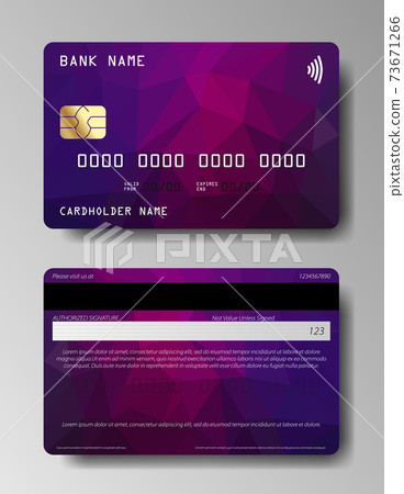 Plastic bank card. Vector - Stock Illustration [73671266] - PIXTA