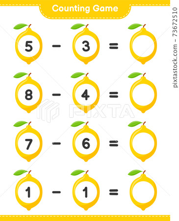 Counting game, count the number of Lemon and... - Stock Illustration ...