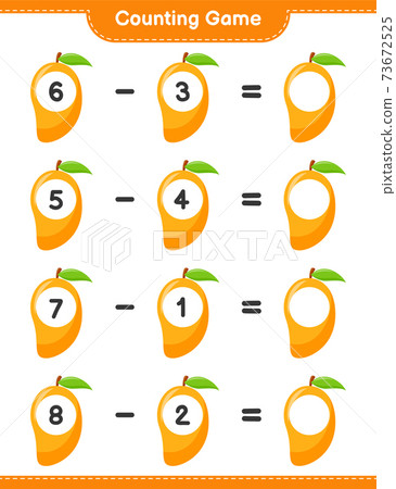Counting game, count the number of Mango and... - Stock Illustration ...