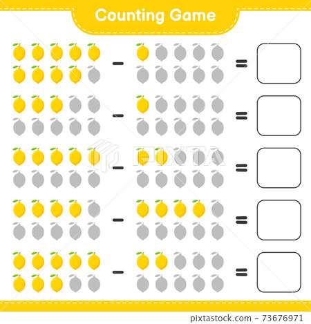 Counting game, count the number of Lemon and... - Stock Illustration ...