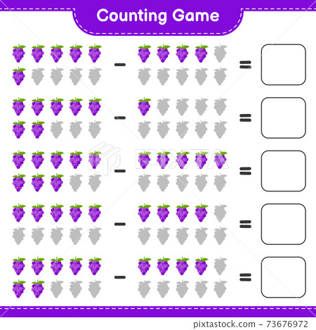 Counting game, count the number of Grape and... - Stock Illustration ...