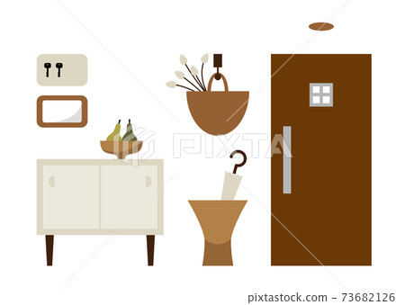 Entrance interior illustration - Stock Illustration [73682126] - PIXTA