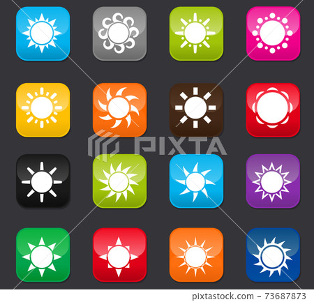 Set of sun icons - Stock Illustration [73687873] - PIXTA