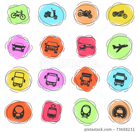 Transport mode icons - Stock Illustration [73688231] - PIXTA